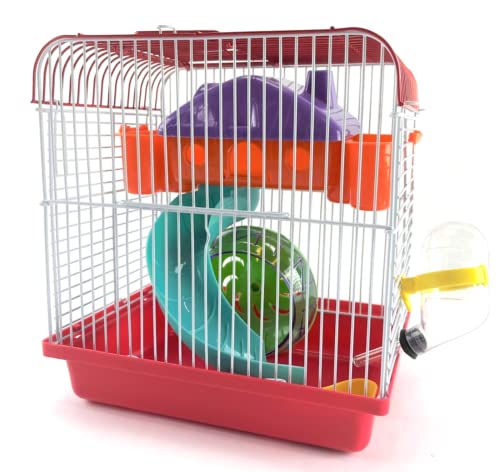 Small Hamster Rodent Cage Habitat Playhouse Gerbil Mouse Mice + Accessories New