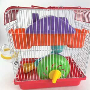 Small Hamster Rodent Cage Habitat Playhouse Gerbil Mouse Mice + Accessories New