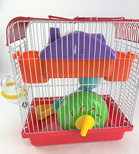 Small Hamster Rodent Cage Habitat Playhouse Gerbil Mouse Mice + Accessories New