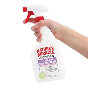 Nature's Miracle Just for Cats Litter Box Odor Destroyer, Unscented, 24-Ounce Spray (P-5552)