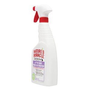 Nature's Miracle Just for Cats Litter Box Odor Destroyer, Unscented, 24-Ounce Spray (P-5552)