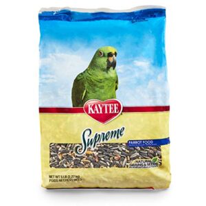 kaytee supreme pet parrot bird food, 5 pound