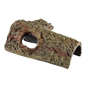 zilla pet reptile bark bends terrarium decor, medium,brown