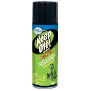 four paws keep off! dog and cat repellent outdoors & indoors spray 10 ounces