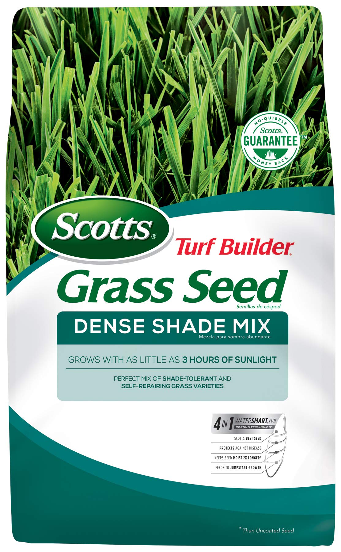 Scotts Turf Builder Grass Seed Dense Shade Mix, Grows With As Little As 3 Hours of Sunlight, 3 lbs.