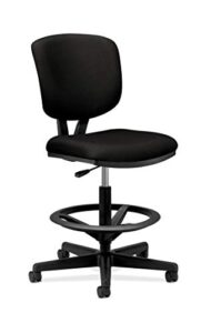 hon volt armless task chair, stool, black