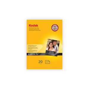 kodak photo paper 5 x 7 glossy, 20 count 74 lb - 280 g/m (41156-1801711)