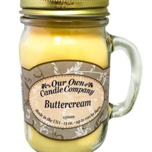 Our Own Candle Company Buttercream Scented 13 Ounce Mason Jar Candle