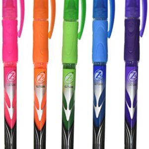 Bic RollerGlide Fine Point Deco Neon Pens, Assorted Colors 5 ea