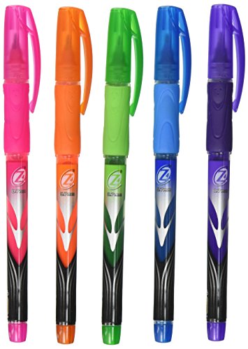 Bic RollerGlide Fine Point Deco Neon Pens, Assorted Colors 5 ea