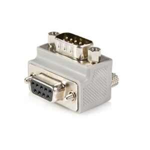 startech.com right angle db9 to db9 serial cable adapter type 1 - m/f - serial adapter - db-9 (m) to db-9 (f) - gc99mfra1