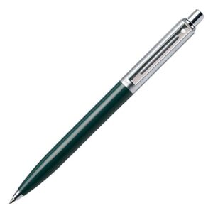 sheaffer sentinel, green resin barrel, chrome cap, nickel plate trim, ballpoint (e23215151)