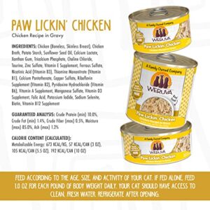 Weruva Classic Cat Food, Paw Lickin’ Chicken with Chicken Breast in Gravy, 3oz Can (Pack of 24)