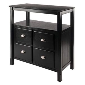 Winsome Wood Timber Buffet, Black