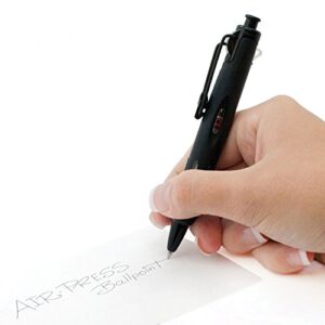 Tombow 56065 AirPress Ballpoint Pen, Black, 1-Pack. Pressurized Pen Easily Writes Overhead and on Wet Paper