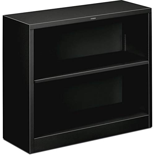 Hon S30abcp Metal Bookcase, Two-Shelf, 34-1/2W X 12-5/8D X 29H, Black