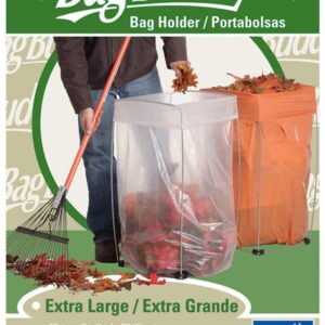 Bag Buddy Trash Bag Holder - Versatile Metal Support Stand (30" Height) for 39-45 Gallon Plastic and Paper Bags - Use For Leaves, Yard Work, Laundry and Trash - Stand Dismantles for Easy Storage