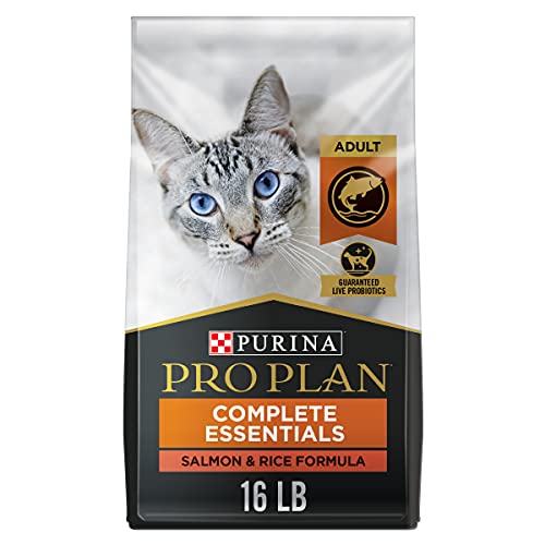 Purina Pro Plan High Protein Cat Food With Probiotics for Cats, Salmon and Rice Formula - 16 lb. Bag