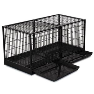 pro select steel modular cage with plastic tray, black