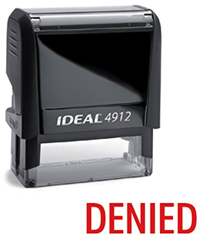 DENIED Red Office Stock Self-Inking Rubber Stamp