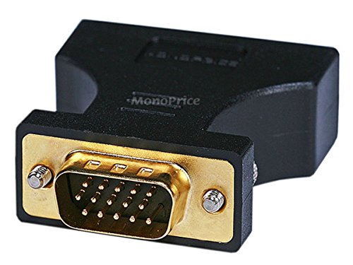 Monoprice 102397 HD15 (VGA) Male to DVI-A Female Adapter,Gold Plated (102397)