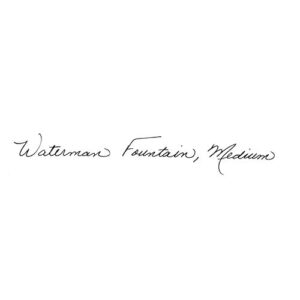 Waterman Perspective Fountain Pen, Gloss Black with 23k Gold Clip, Medium Nib with Blue Ink Cartridge, Gift Box