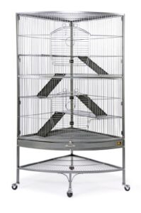 prevue 490 pet products corner ferret cage, black hammertone,small