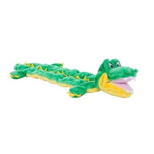 outward hound squeaker matz plush gator dog toy, xl