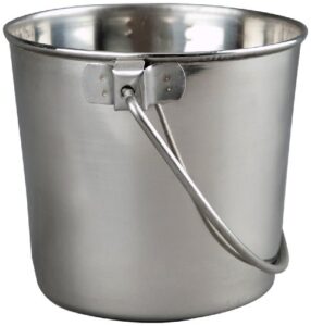 advance pet products heavy stainless steel round bucket, 9-quart