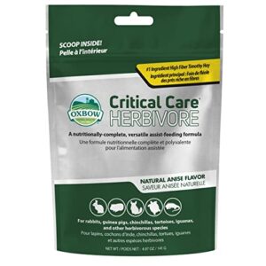 oxbow animal health critical care, herbivore, anise flavor, 141 gram bag (70100)