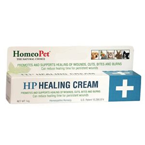 homeopet hp healing cream, natural support for pet wound healing, 14 grams