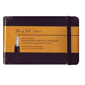 art alternatives pen & ink notebook 5.5x3.5ls blank heavy wt,white