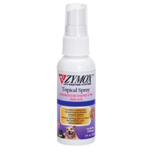 zymox topical hot spot spray for dogs and cats with .5% hydrocortisone, 2oz