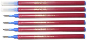 hauser 777 rollerball pen refills - 6 pack - blue