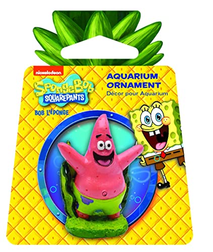 Penn-Plax Officially Licensed Spongebob Squarepants Aquarium Ornament – Patrick (Mini/Small Size) – Perfect for Freshwater and Saltwater Tanks