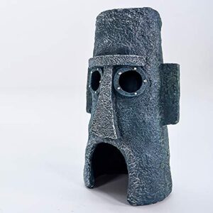 Penn-Plax Spongebob Squarepants Officially Licensed Aquarium Ornament – Squidward’s Easter Island Home – Medium