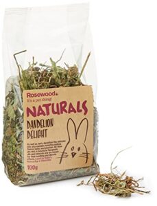 rosewood pet 1 pouch dandelion delight food for small animals, 100g