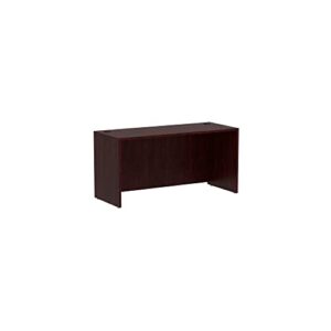 alera valencia series 60 by 24 by 29-12-inch credenza shell, mahogany frame/top