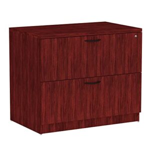 alera valencia series 35-inch by 22 by 29-1/2-inch 2-drawer lateral file, mahogany