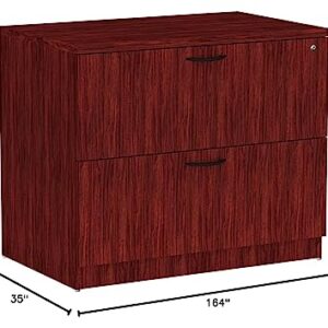 Alera Valencia Series 35-Inch by 22 by 29-1/2-Inch 2-Drawer Lateral File, Mahogany