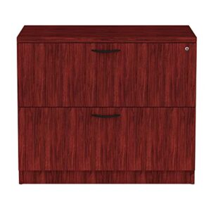 Alera Valencia Series 35-Inch by 22 by 29-1/2-Inch 2-Drawer Lateral File, Mahogany