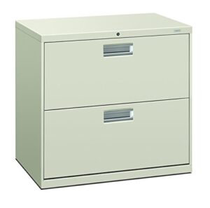 hon 672lq 600 series 30-inch by 19-1/4-inch 2-drawer lateral file, light gray