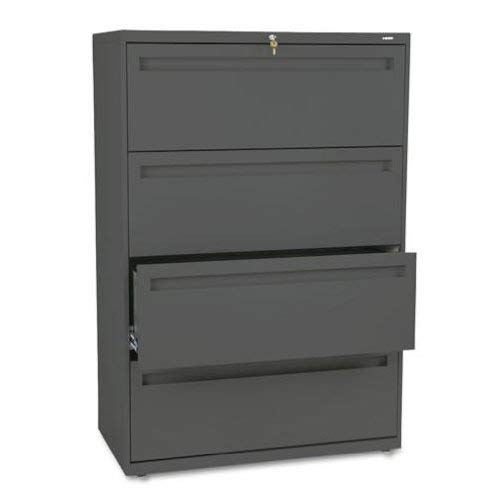 HON Brigade 700 Series Lateral File, 4 Legal/Letter-Size File Drawers, Charcoal, 36" X 18" X 52.5"