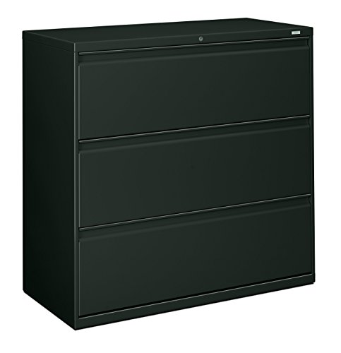 HON 893LS 800 Series 42 by 19-1/4-Inch 3-Drawer Lateral File, Charcoal