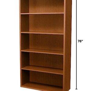 HON Valido 11500 Series Bookcase, 5 Shelves, 36 W by 13-1/8 D by 71 H, Bourbon Cherry