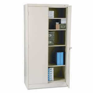 tennsco 36 by 18 by 72 standard storage cabinet with 4 adjustable shelves, putty