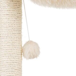 TRIXIE Baza Scratching Post with Hammock | 16" Base, Cream, Small