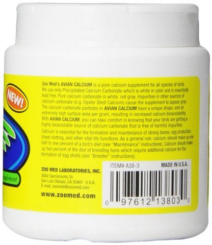 Zoo Med Avian Calcium, 3 Ounce Jar (85g)