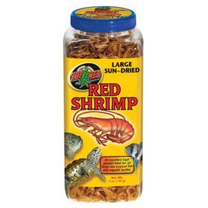 zoo med large sun-dried red shrimp aquatic turtle food, 5 oz.