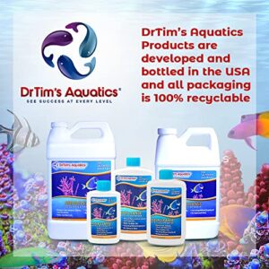 Dr. Tim’s Aquatics Saltwater AquaCleanse Tap Water Detoxifier – For Fish Tanks, Aquariums – Eliminates Toxic Chemicals, Odors – Reduces Ammonia, Chlorine, Chloramines – H20 Pure – 8 Oz.